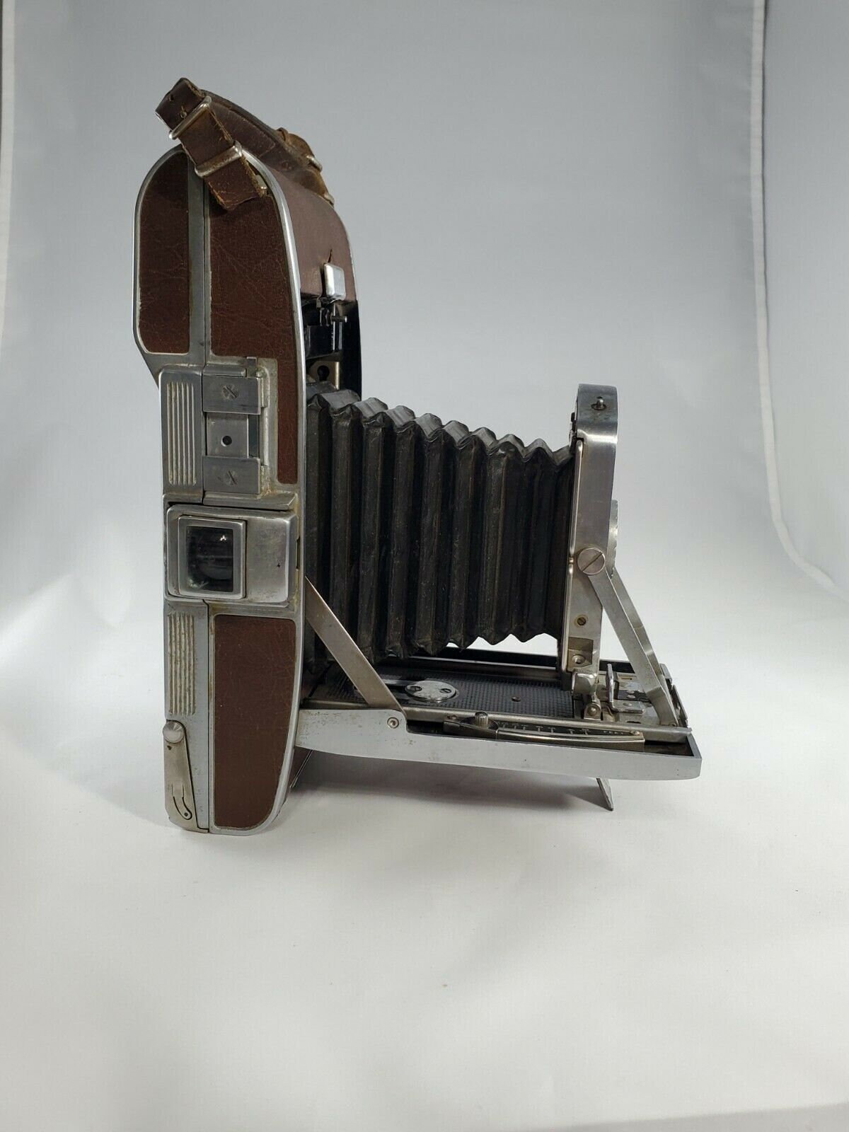 VINTAGE POLAROID LAND Camera Model 95A Flash Chrome Leather - Etsy