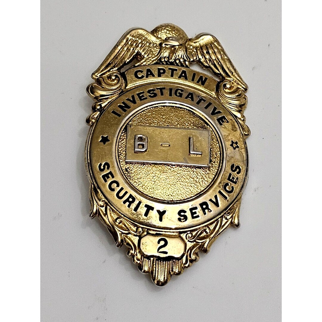 ANTIQUE CAPTAIN INVESTIGATIVE Security Services B-L Badge #2 ...