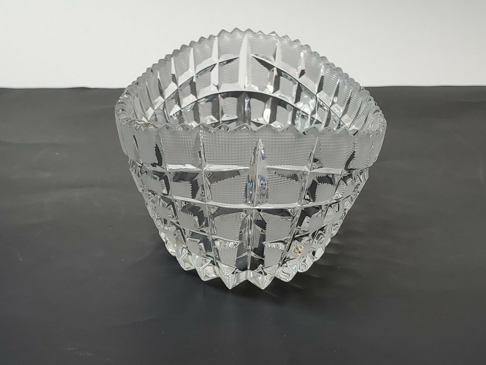 VINTAGE CRYSTAL BOWL Candy Dish Clear Saw Tooth Intricate - Etsy