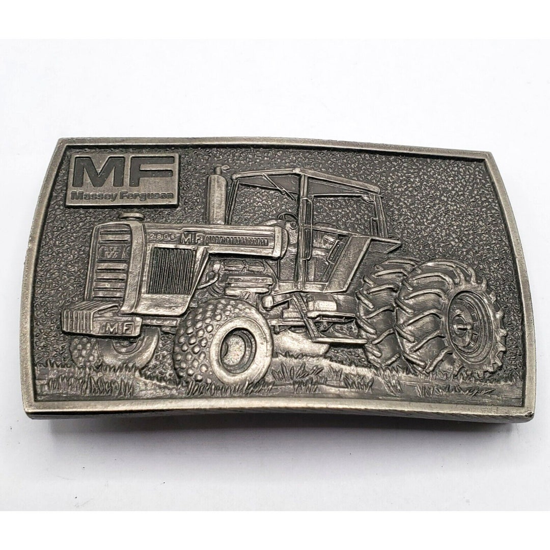 VINTAGE MASSEY FERGUSON Tractor Belt Buckle Signed Lewis Corp Palatine ...