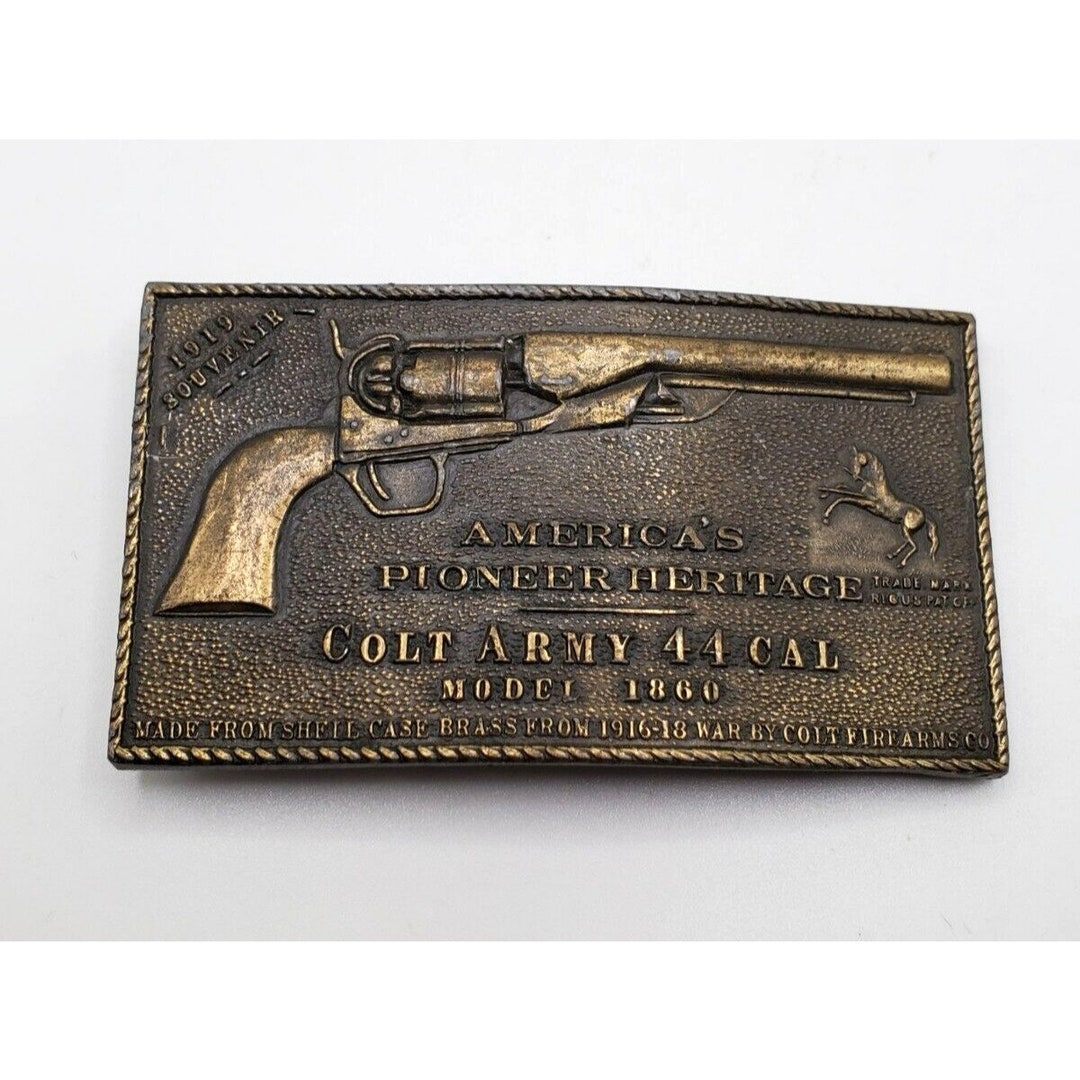 VINTAGE COLT REVOLVERS Firearm's Belt Buckle Colt Army 44 Cal ...