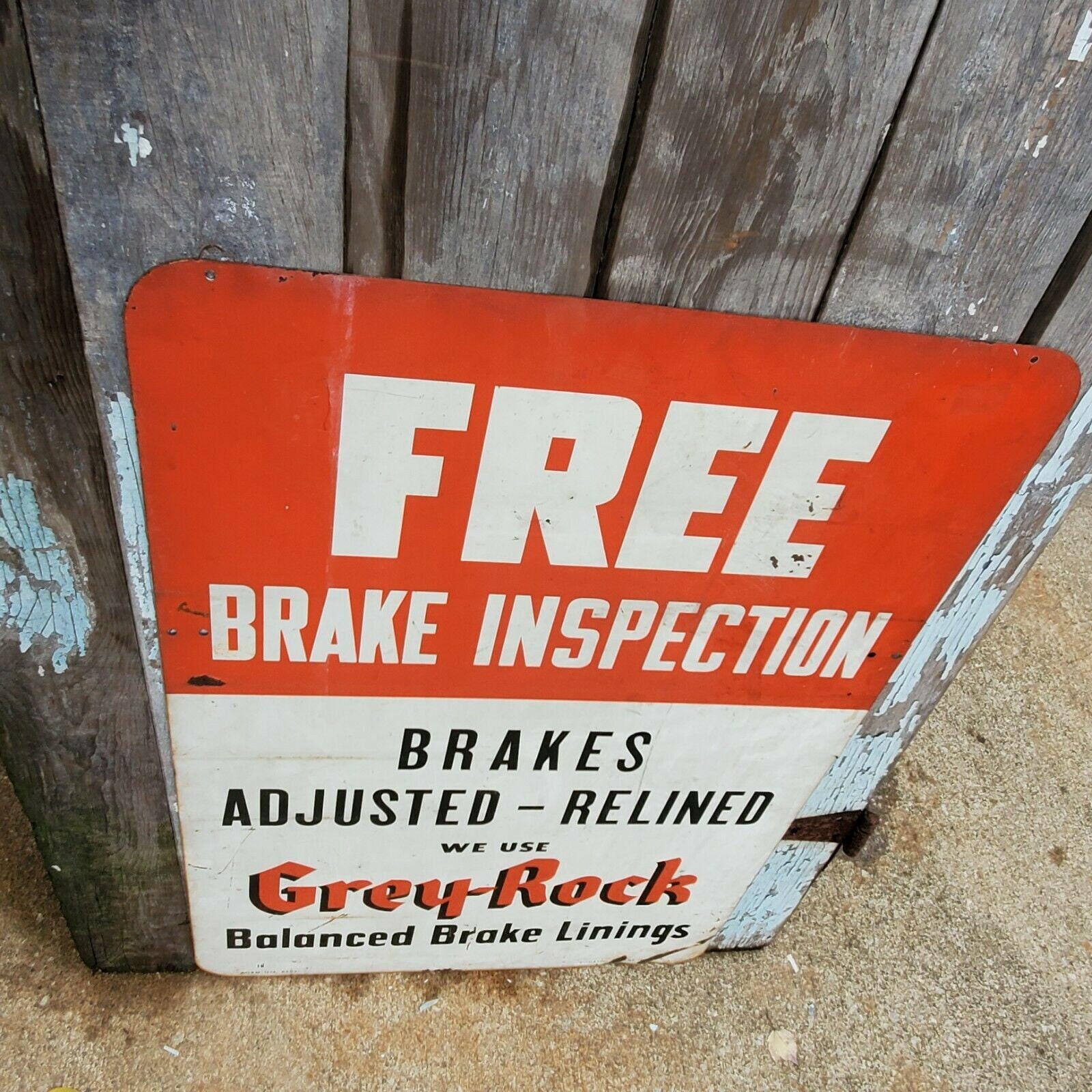 VINTAGE FREE BRAKE Inspection Sign Double Sided Metal Sign - Etsy