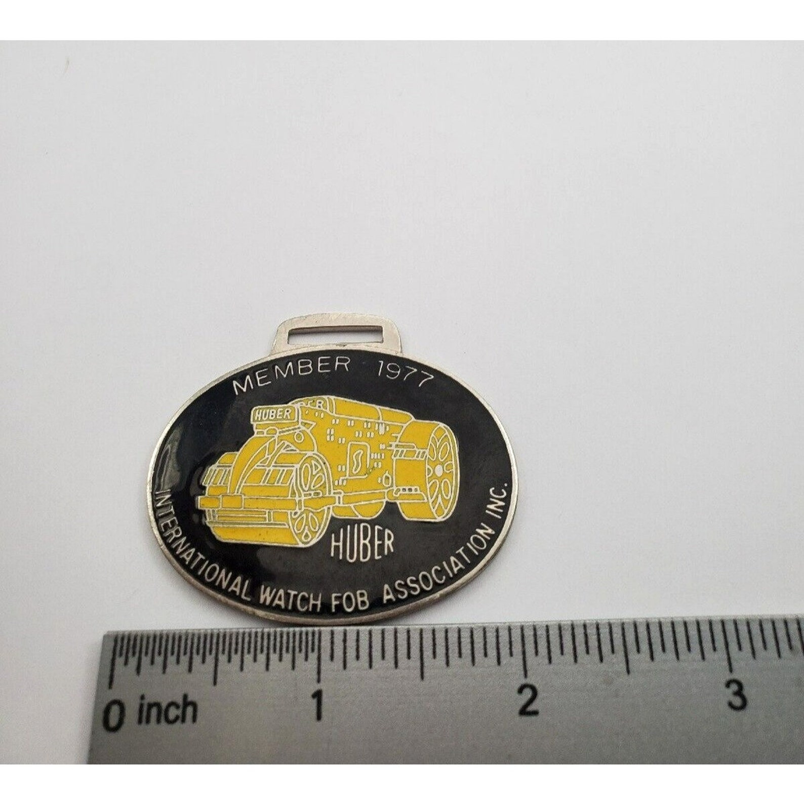 ANTIQUE HUBER STEAM Roller Pocket Watch Fob Huber Member 1977 ...