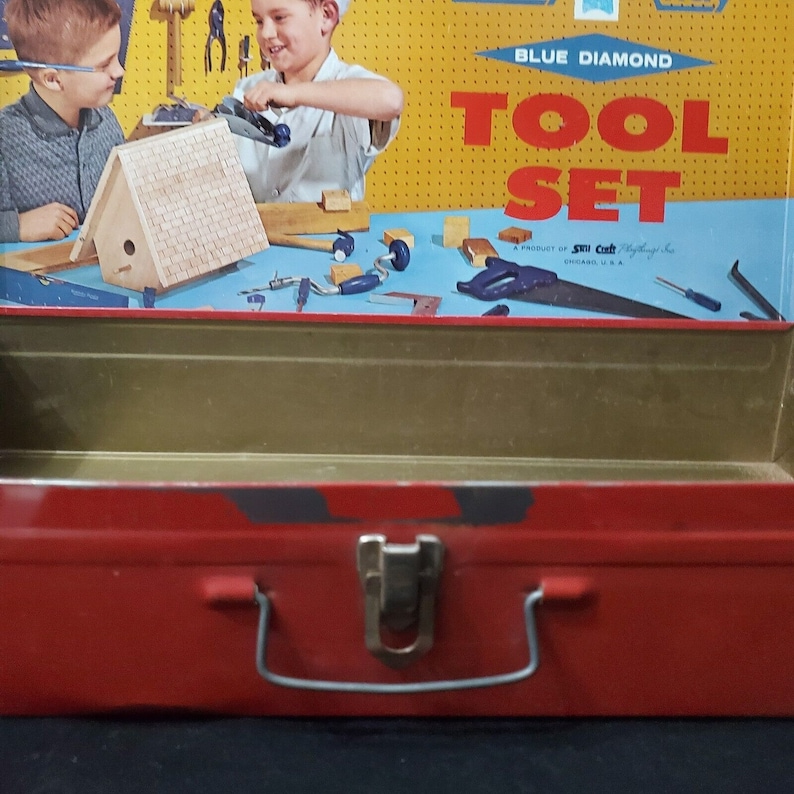VINTAGE HANDY ANDY Blue Diamond Tool Box Set Metal Case No 650 - Etsy