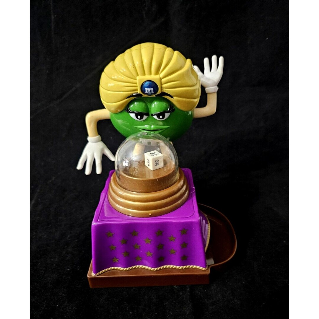 VINTAGE M&M PEANUT Green Candy Fortune Teller Dispenser Mars ...