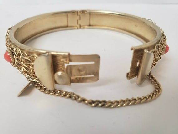 VINTAGE KRAMER Of NEW York Gold Tone Bracelet Designe… - Gem