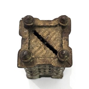 ANTIQUE CAST IRON Bank Building Skyscraper Tower Coin Still Silver ...