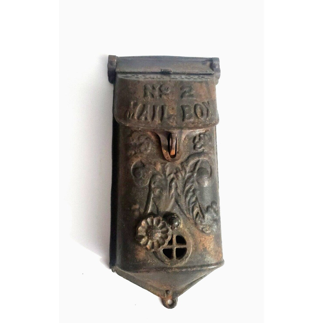 ANTIQUE MAILBOX CAST Iron Standard No 2 Collectible Memorabilia ...