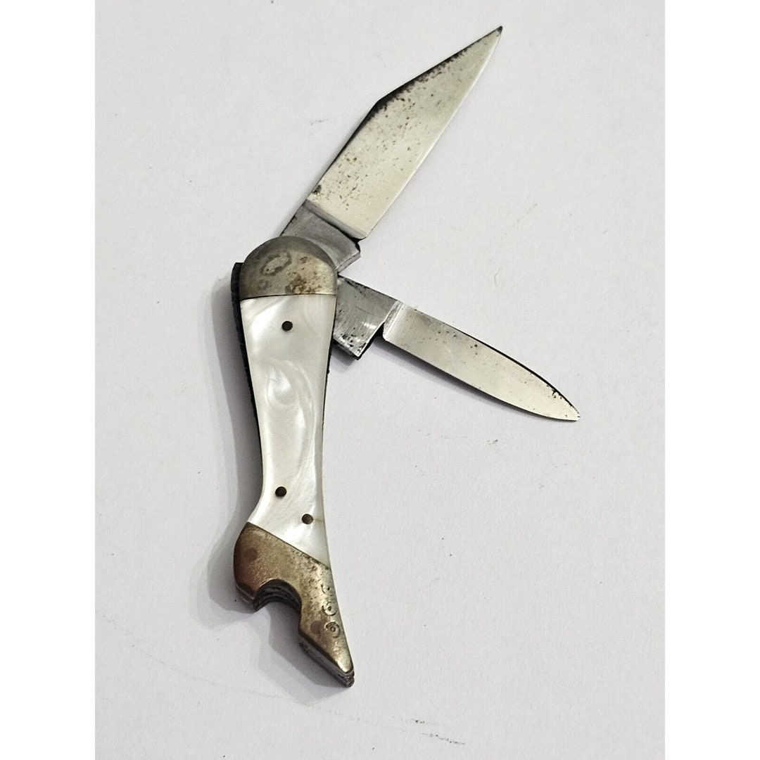 ANTIQUE MINI VOSS Cut Co Pocket Knife Ladies Leg Pocket Knife Pearl ...