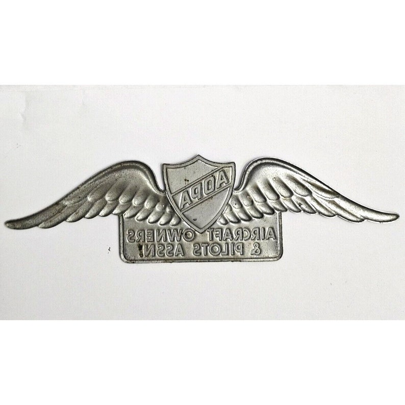 ANTIQUE AIRCRAFT OWNERS & Piltors Association License Plate Topper ...