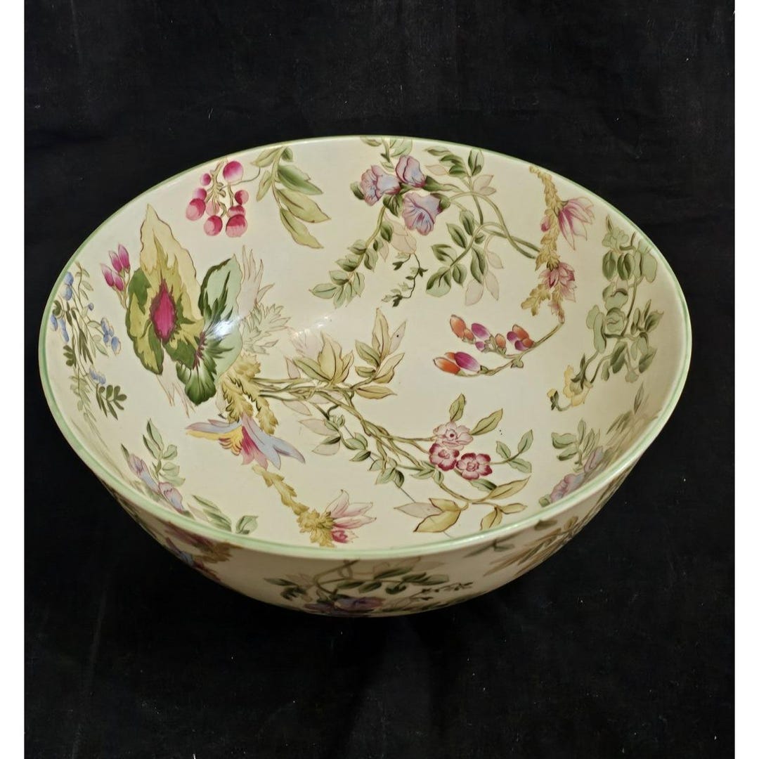VINTAGE HAND PAINTED Bowl Maxwell & Williams Kilburn Style Decorative ...