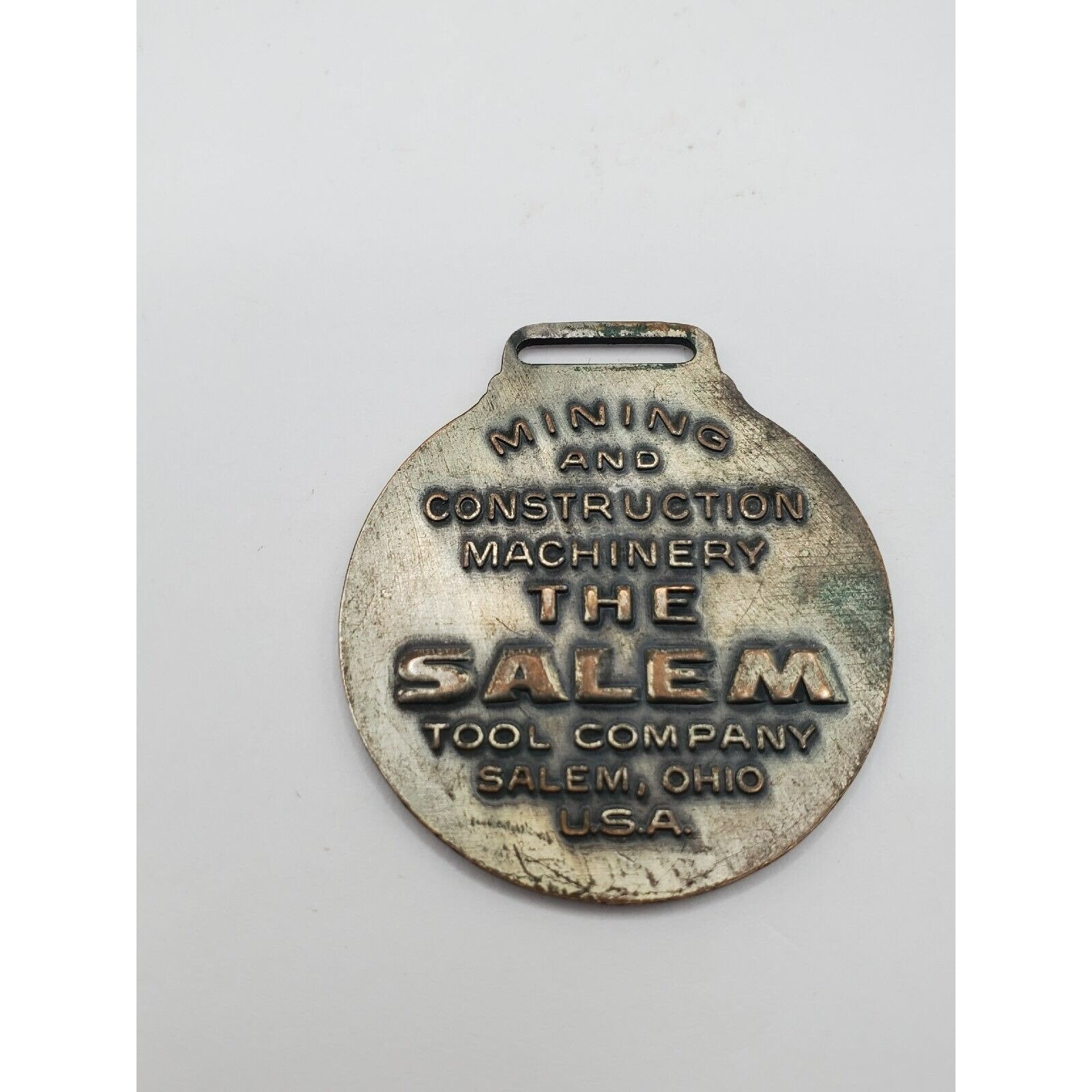 ANTIQUE SALEM TOOL Co Pocket Watch Fob Mining Construction Machinery ...