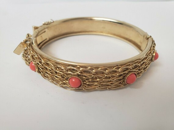 VINTAGE KRAMER Of NEW York Gold Tone Bracelet Designe… - Gem