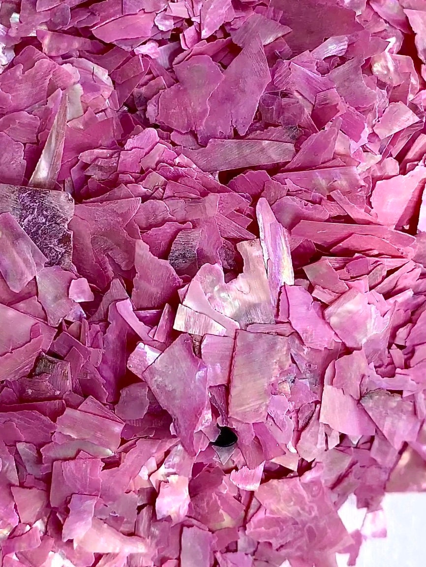 Home & Hobby Lt Pink Crushed Abalone Iridescent Shell For Resin Art ...