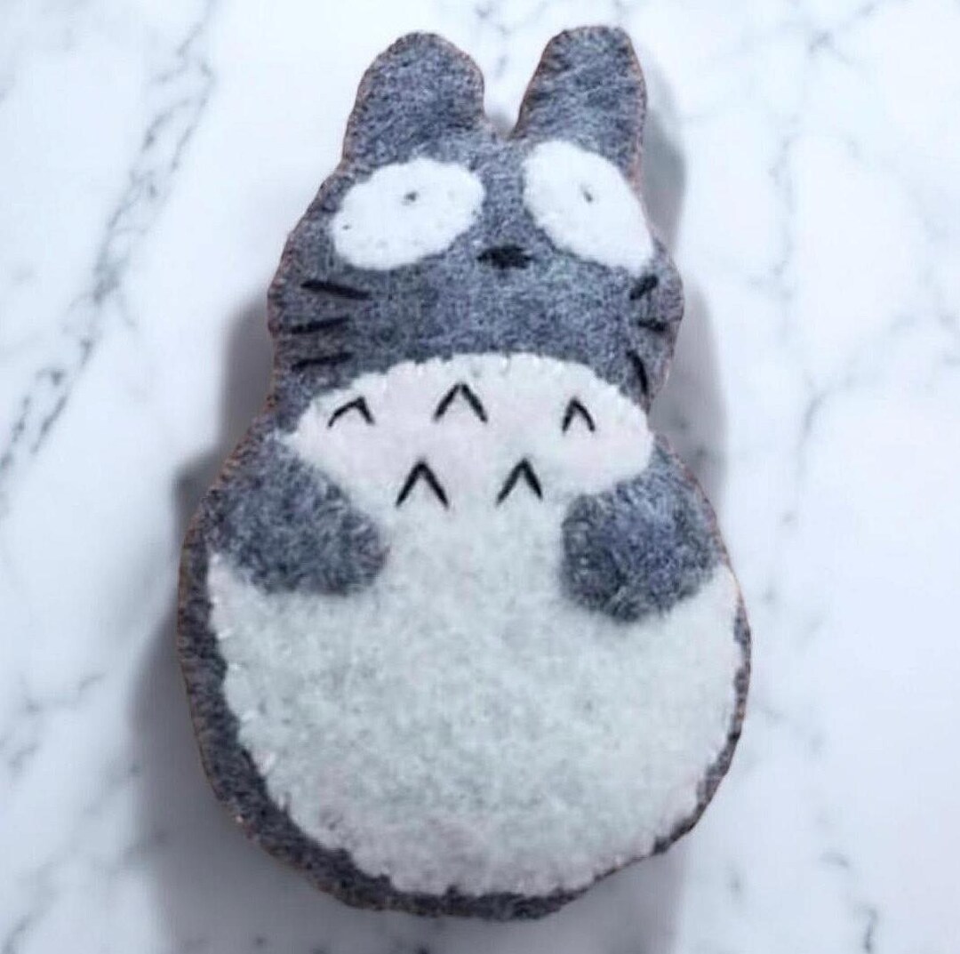 Totoro Catnip Toy: Handstitched Merino Wool Felt Anime Gift - Etsy