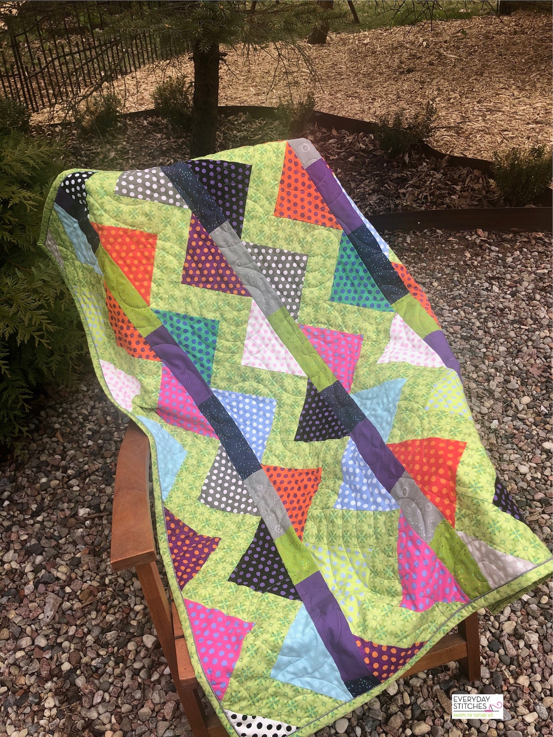 Secondhand Gem by Everyday Stitches, Throw Quilt, Baby Quilt, Pieced Quilt - Etsy