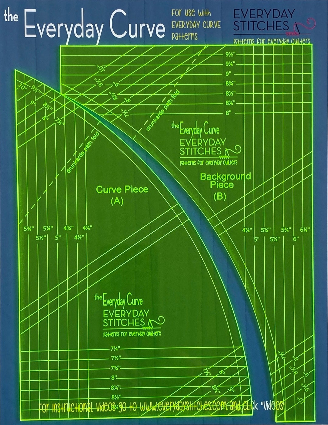 Everyday Curve Template Set for Use With Everyday Curve Quilt Patterns ...