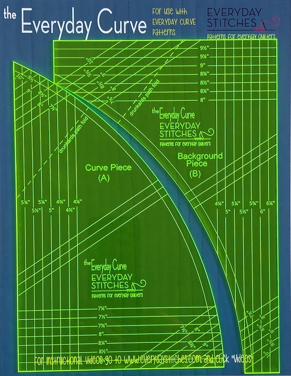 Everyday Curve Template Set for Use With Everyday Curve Quilt - Etsy