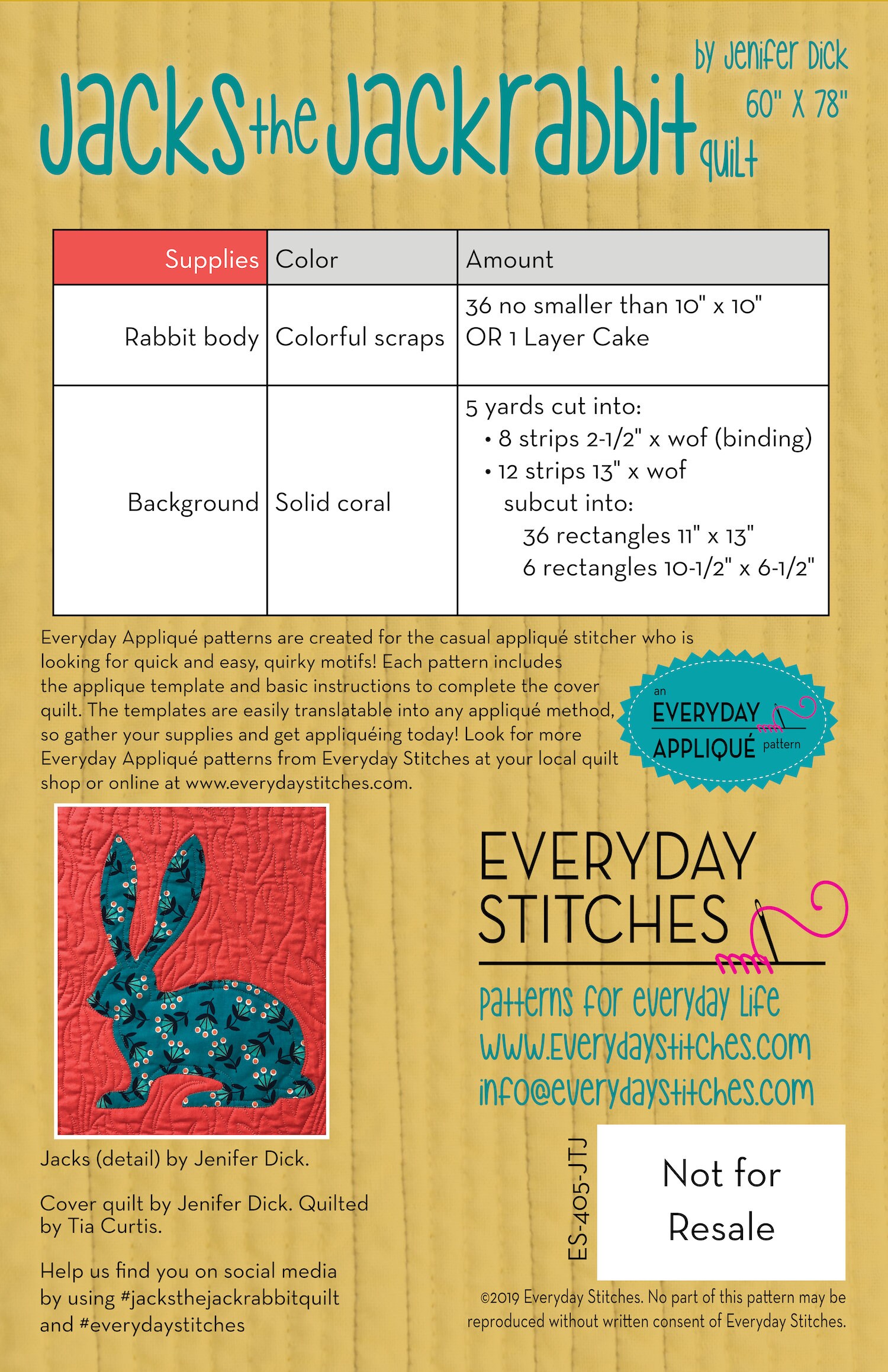 Jacks the Jackrabbit Quilt by Jenifer Dick - Etsy