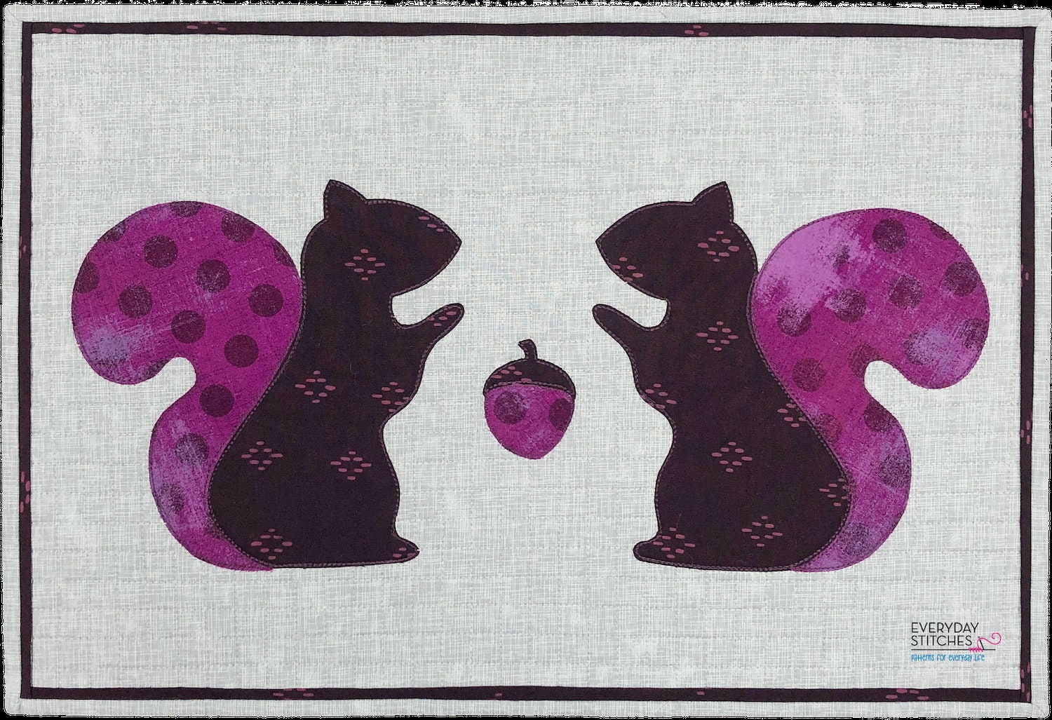 The Beau the Squirrel Quilt by Jenifer Dick - Etsy