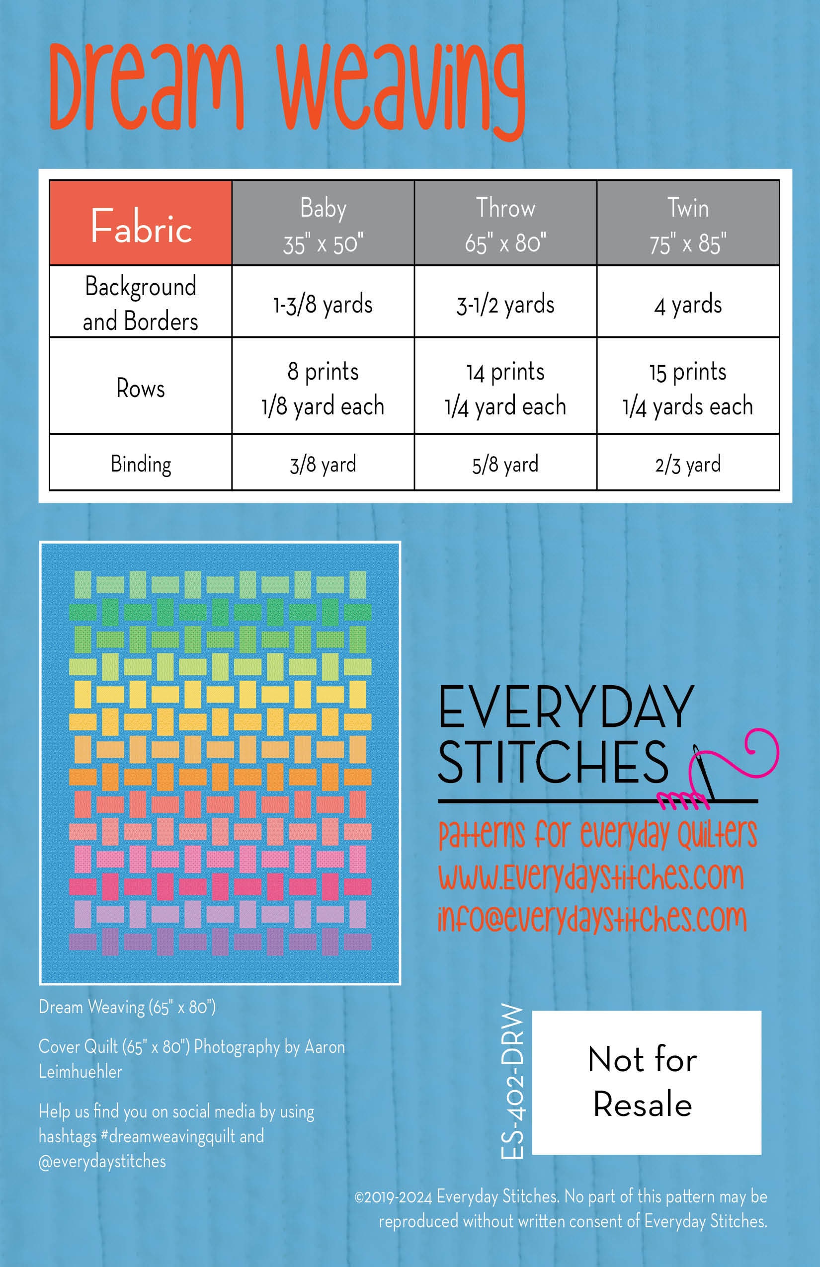 The Dream Weaving Quilt Pattern by Everyday Stitches - Etsy