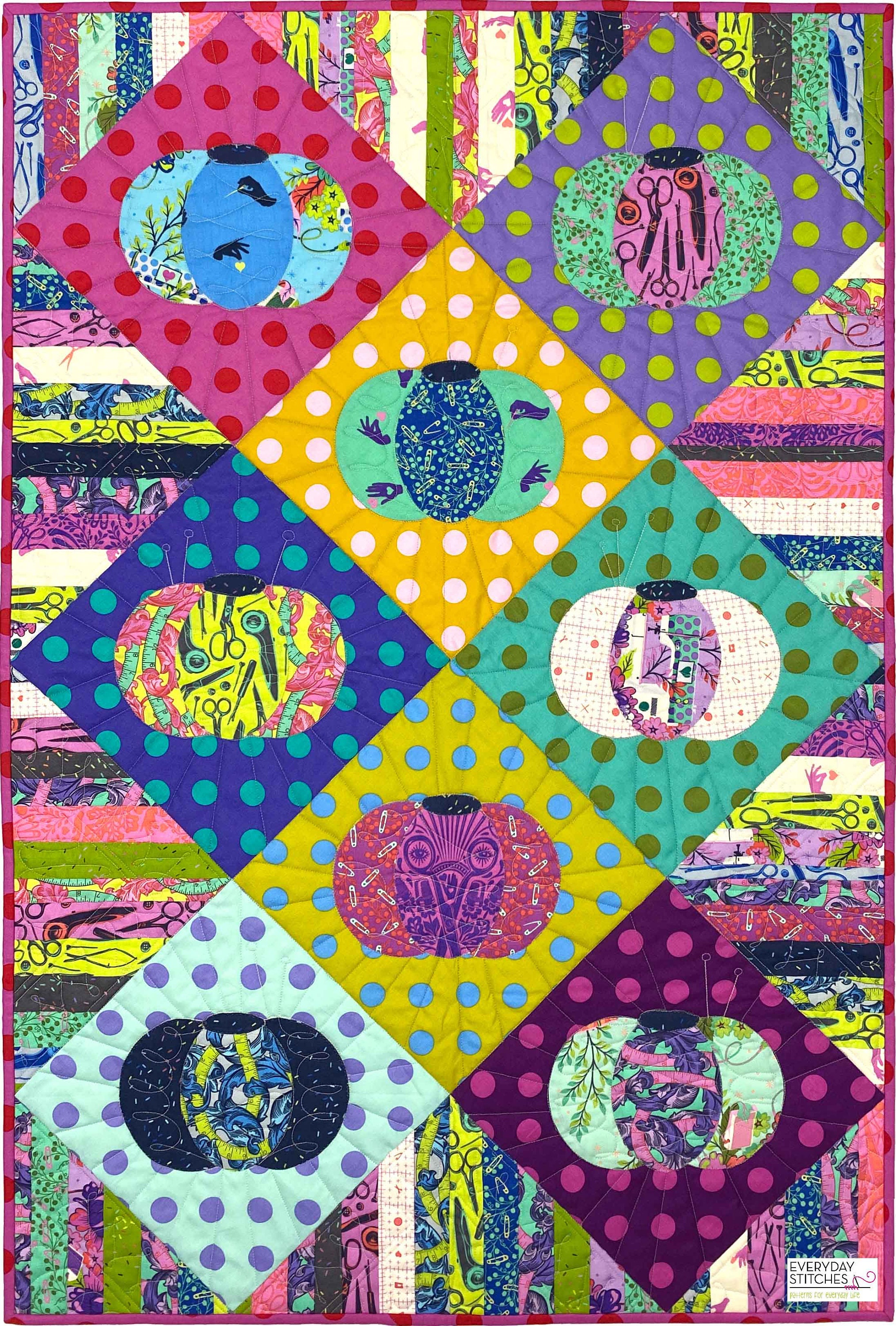 Pin Pals by Everyday Stitches, Wall Hanging Quilt Pattern in Two Wall ...