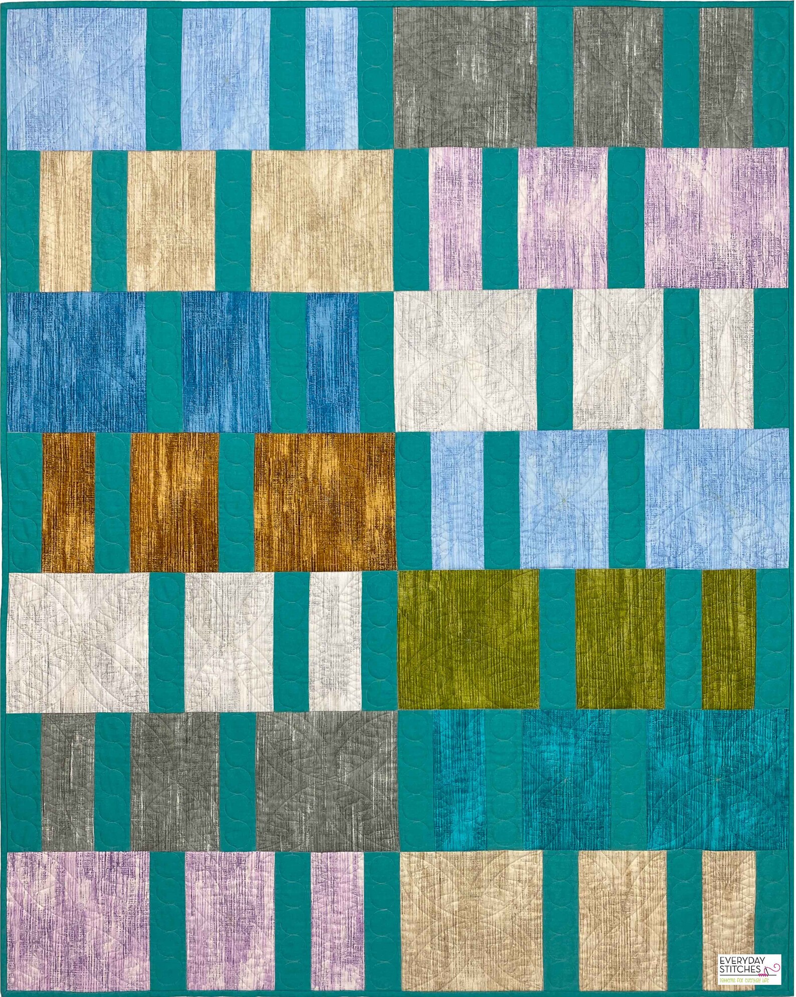 Bars & Stripes by Everyday Stitches, Throw Quilt, Baby Quilt, Easy ...