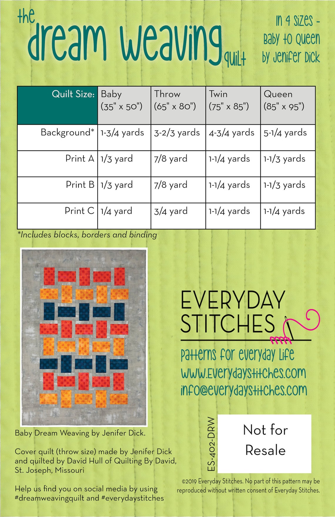 The Dream Weaving Quilt Pattern by Everyday Stitches - Etsy