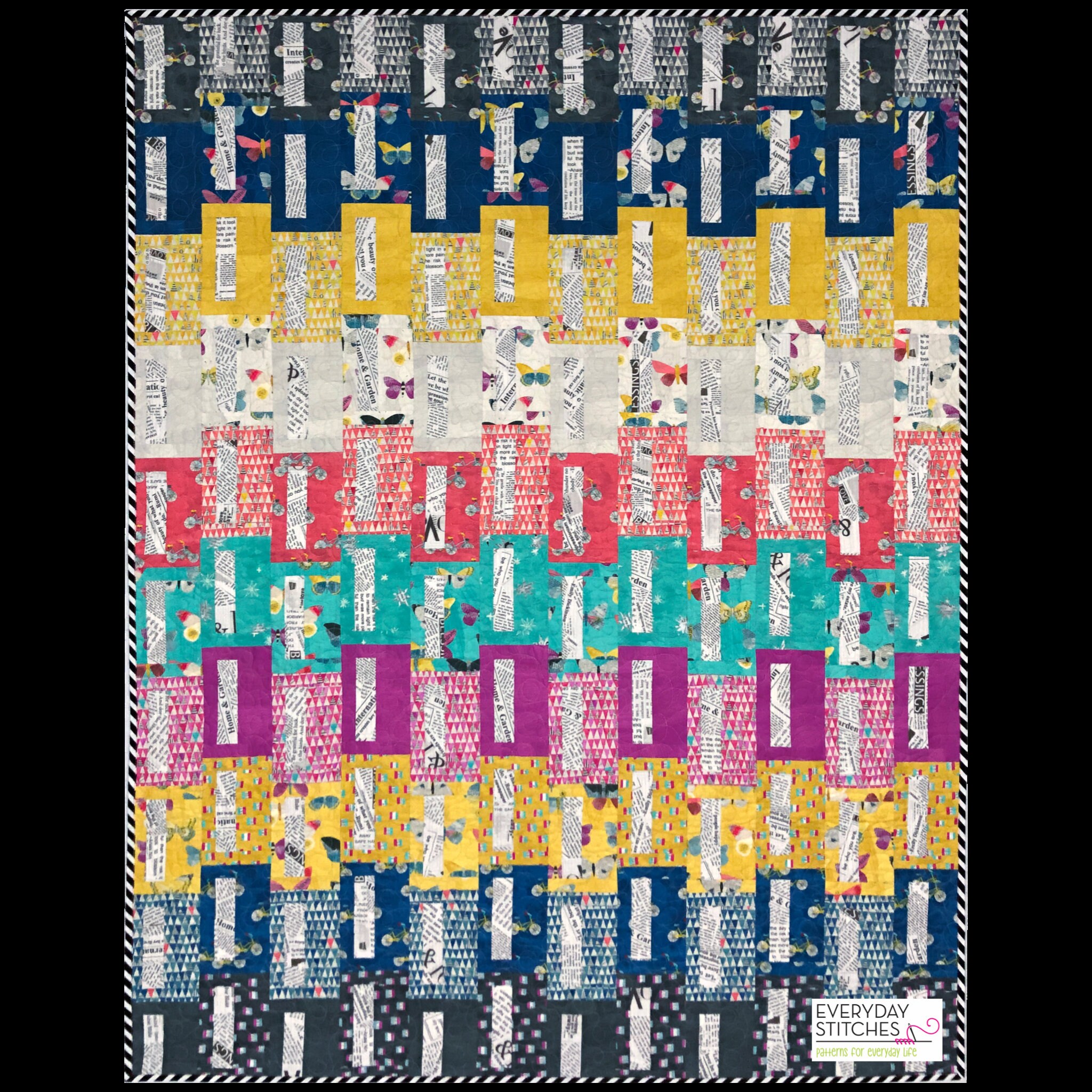 The City Limits Quilt Pattern by Everyday Stitches, Pieced Quilt, Easy ...