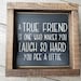 A True Friend Wood Framed Mini Sign - Etsy