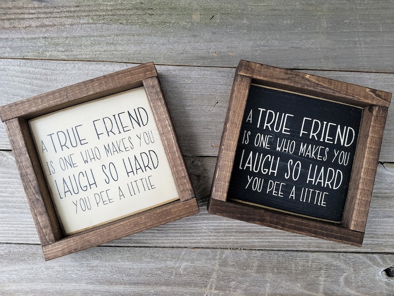 A True Friend Wood Framed Mini Sign | Etsy