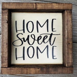 Home Sweet Home - Wood Framed Mini Sign - Etsy