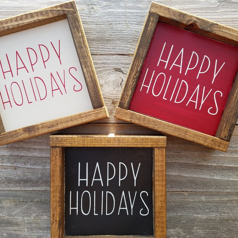Rustic Holiday Sign - Etsy