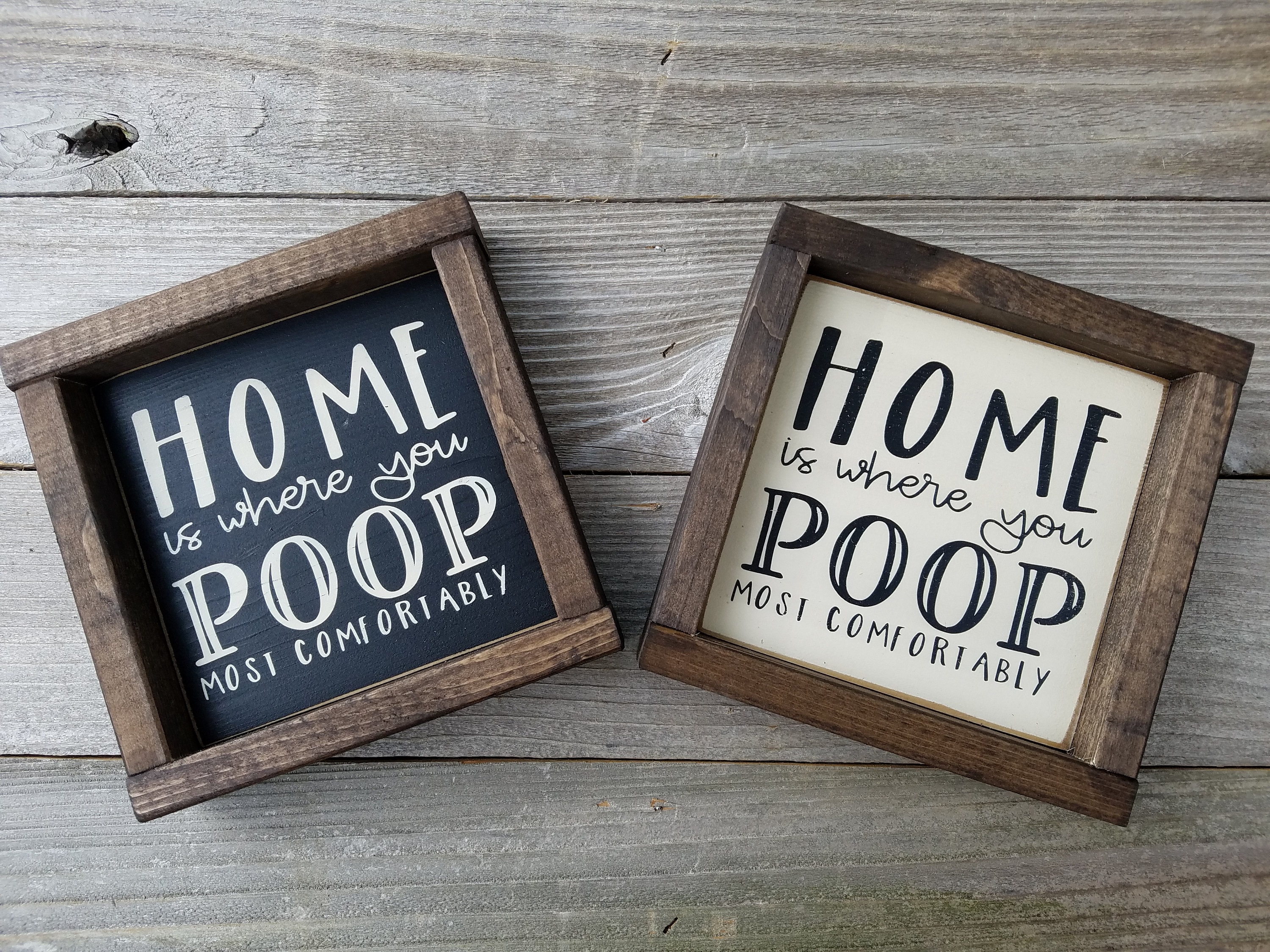 Home is Where You POOP Most Comfortably Funny Bathroom Sign - Etsy