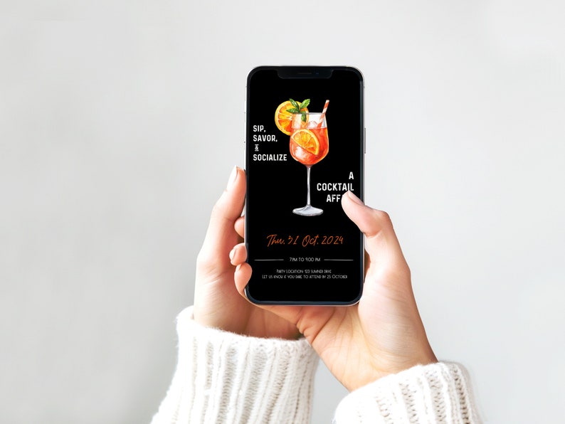 Editable Cocktail Party Invite | Digital Invite Template - Etsy