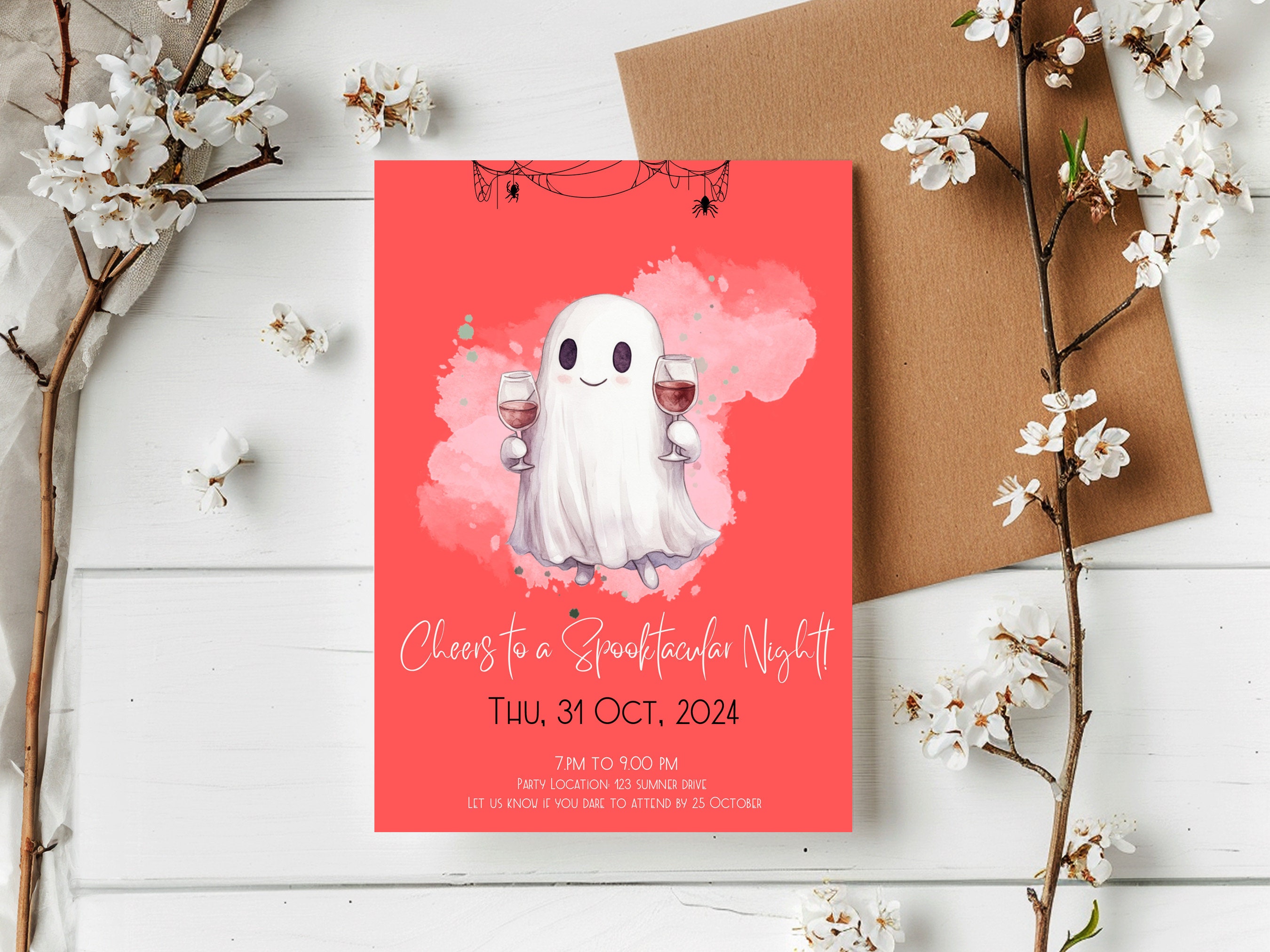 Editable Halloween Party Invite | Digital Invite Template - Etsy