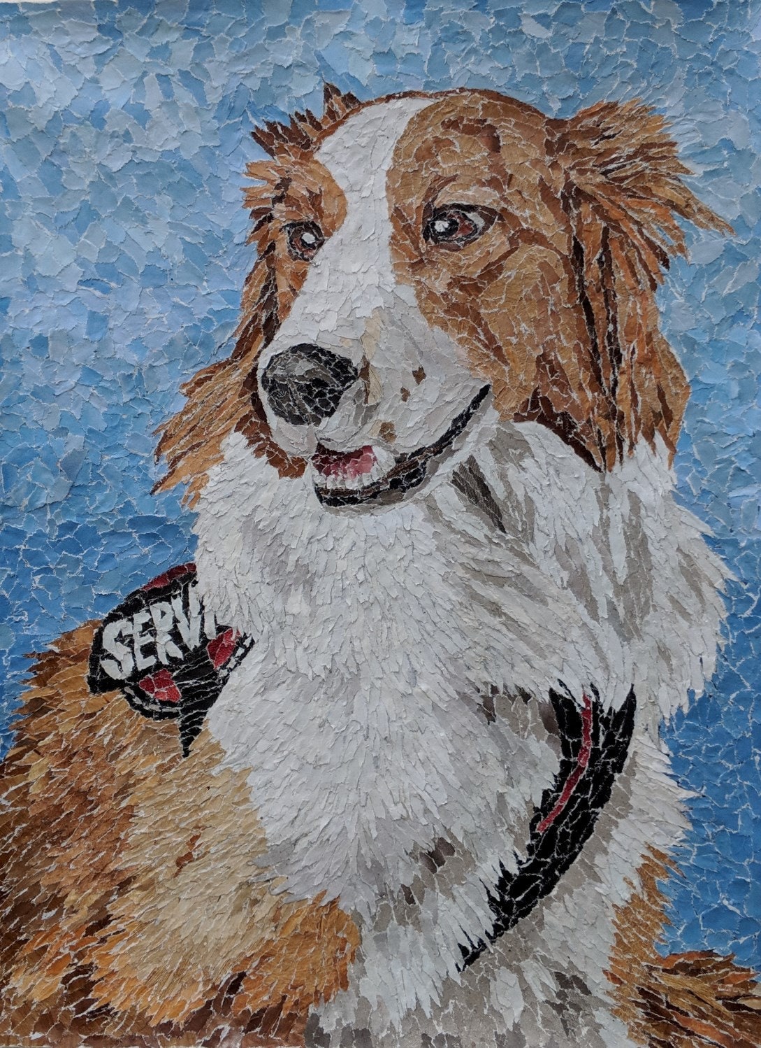 Custom Pet Portrait: Torn Paper Collage, Original Handmade Artwork - Etsy