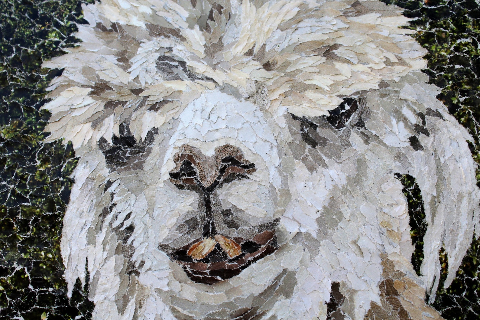 Goofy Alpaca Llama Wall Art Print Torn Paper Collage - Etsy