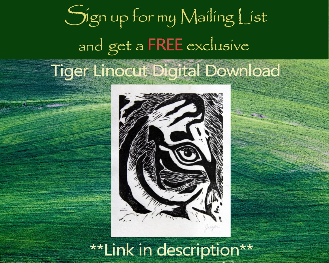 Tiger Animal Print Torn Paper Collage - Etsy