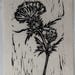 Thistle Flower Mini Print Linocut Block Print #223 - Etsy