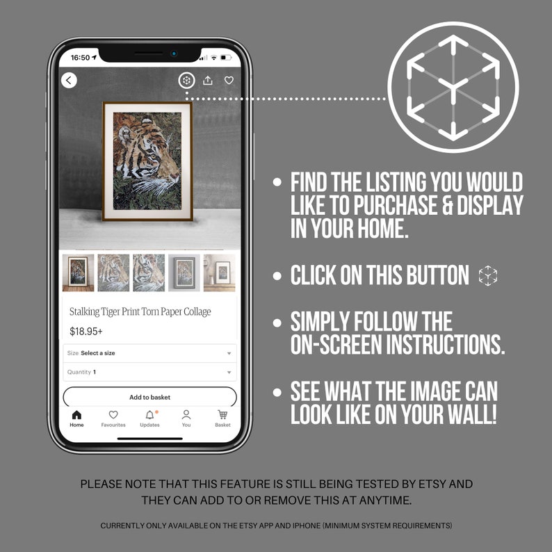 Stalking Tiger Print Torn Paper Collage - Etsy