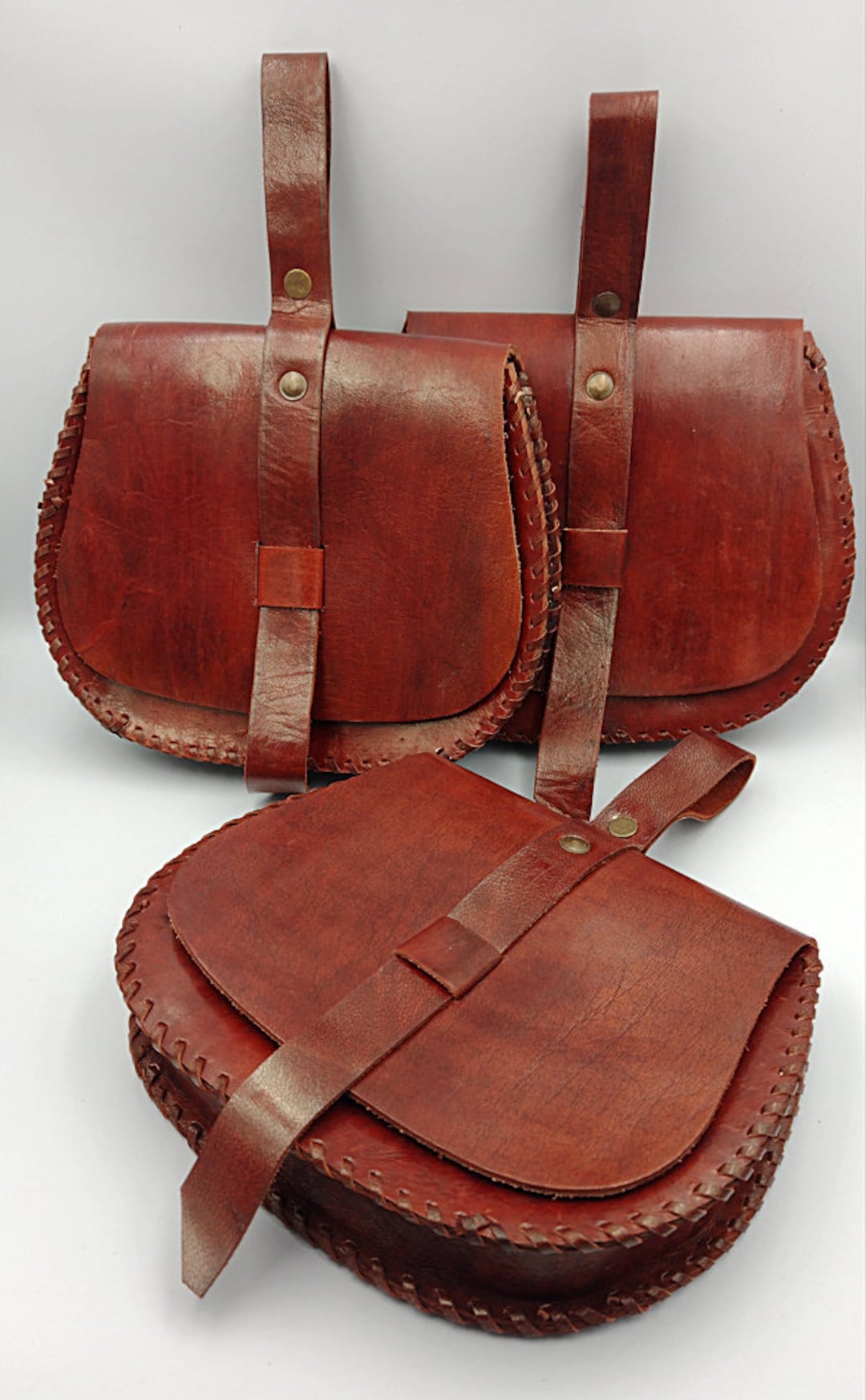 Leather Bag, Viking Birka Belt Bag, Medieval Belt Bag, Made in Leather ...