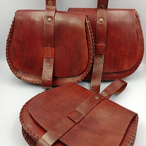 Leather Bag, Viking Birka Belt Bag, Medieval Belt Bag, Made in Leather ...