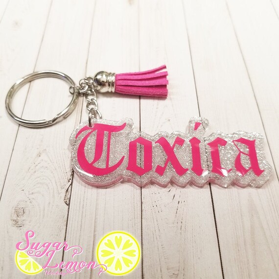 Toxica Keychain Soy Toxica Novia Toxica Esposa Toxica - Etsy