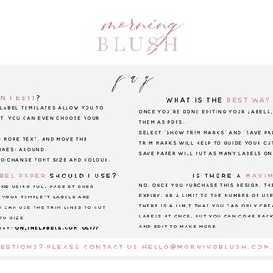 AVA EDITABLE Full Set of Pantry Label Templates | Simple Square and ...