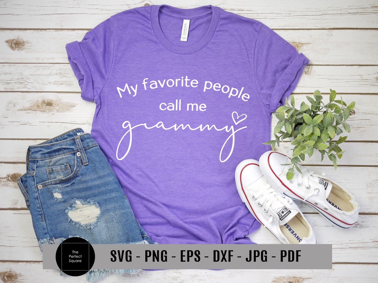 My Favorite People Call Me Grammy SVG - New Grandma Cut File for Cricut ...