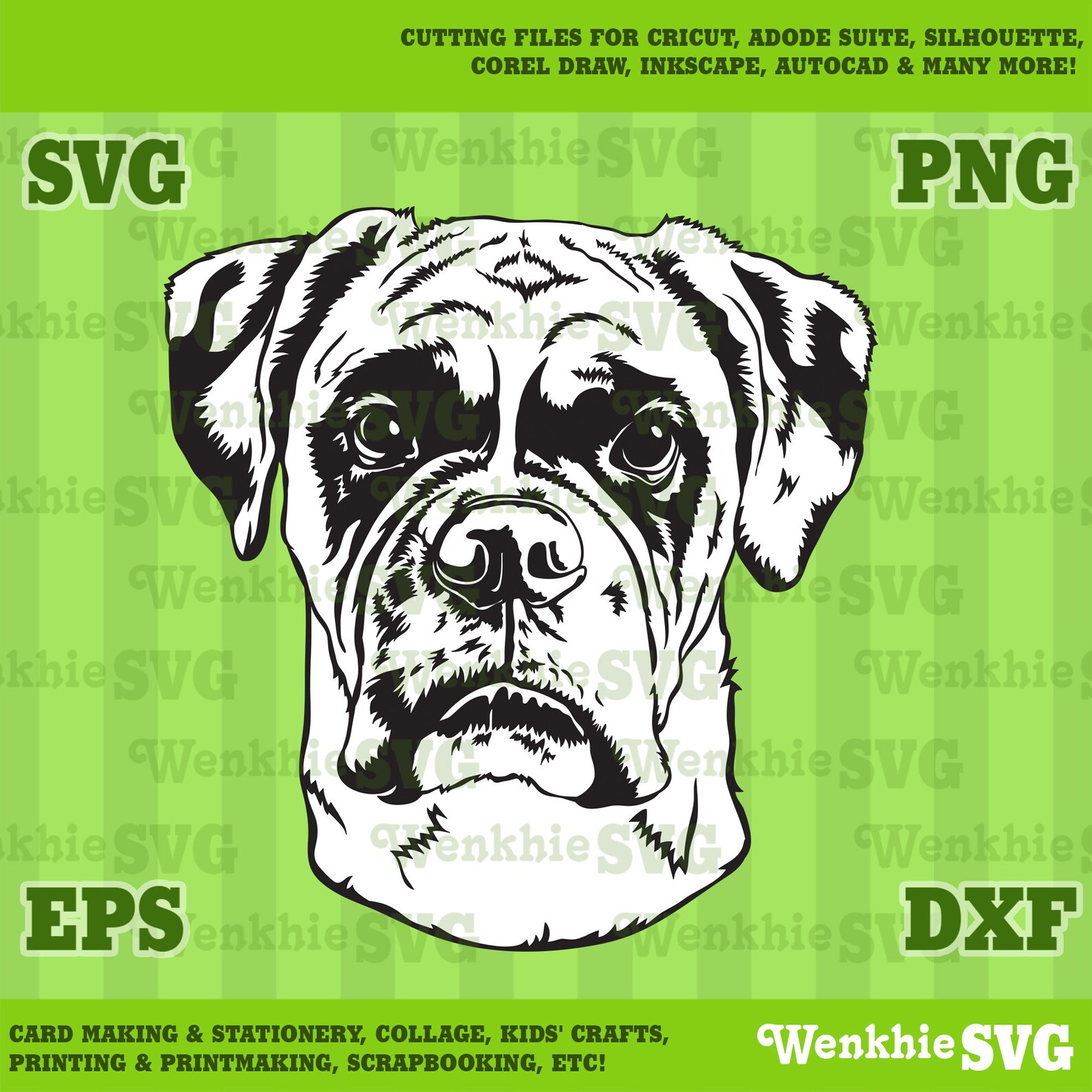Boxer Pet Dog Cutting File Printable SVG File for Cricut - Etsy