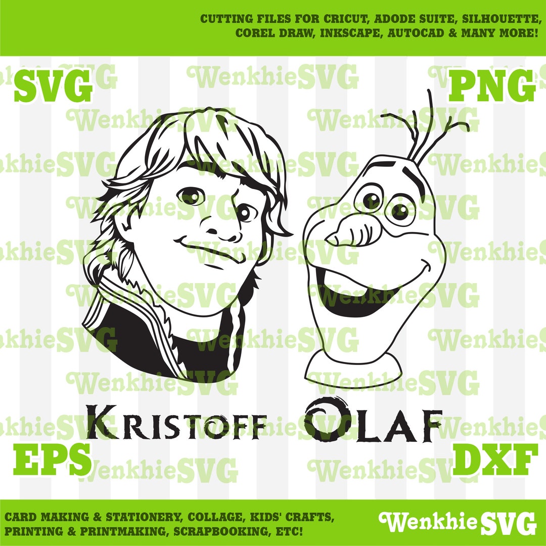 Frozen Kristoff and Olaf Cutting File Printable, SVG File for Cricut - Etsy