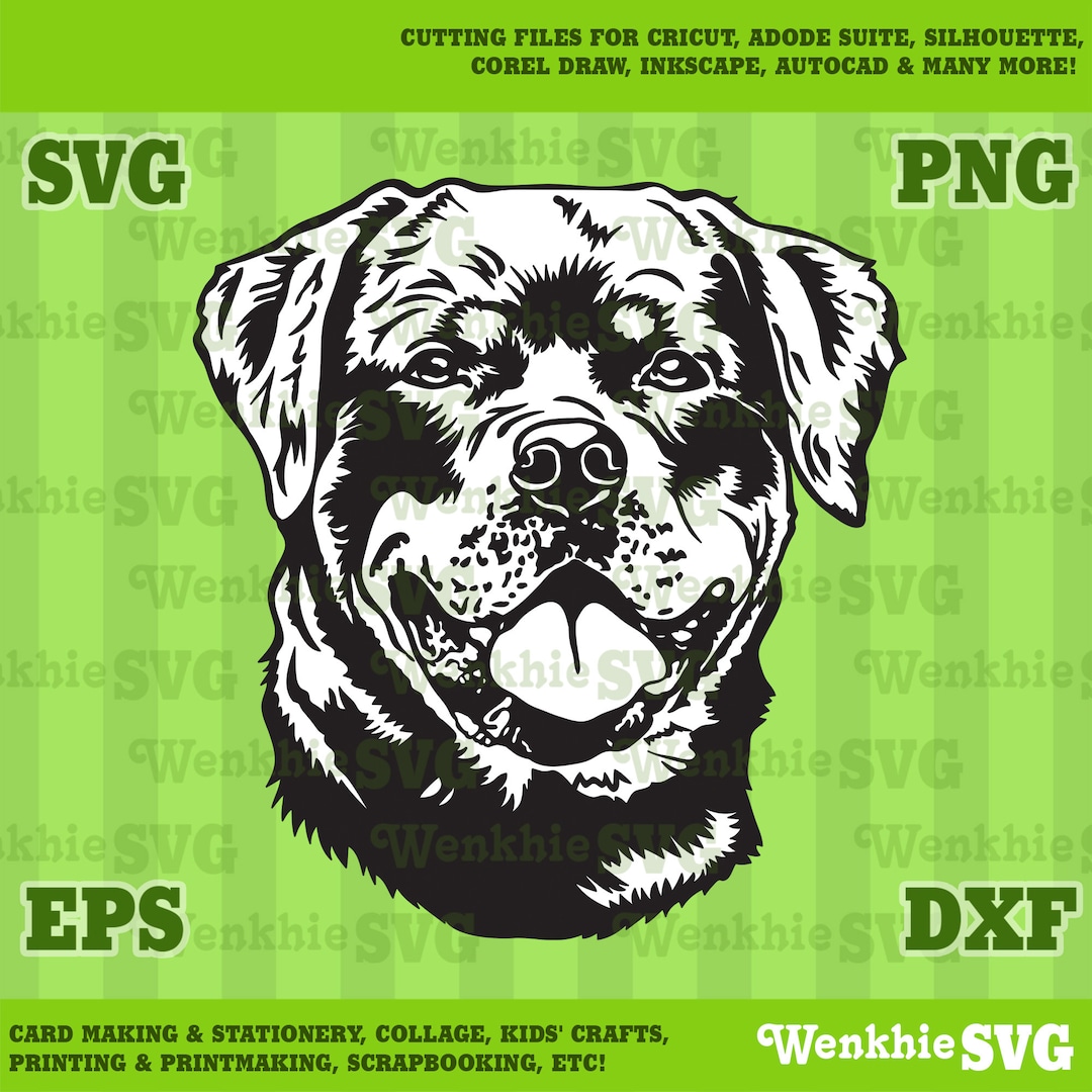 Rottweiler Pet Dog Cutting File Printable SVG File for Cricut - Etsy
