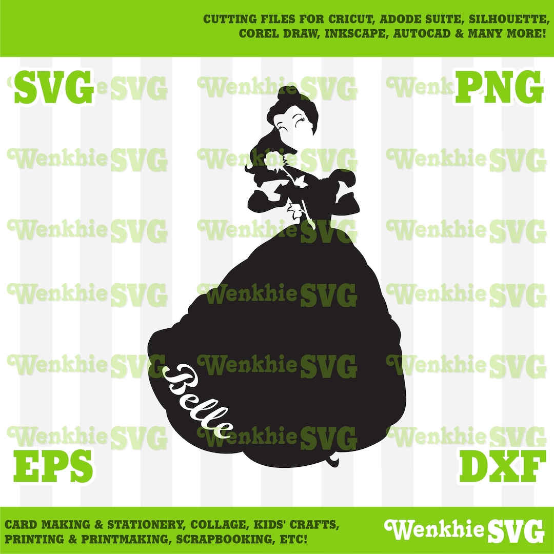 Princess Belle Cutting File Printable, SVG File for Cricut - Etsy